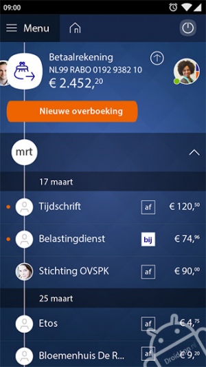 Rabo Bankieren app update laat je nu transacties delen, bijvoorbeeld ...
