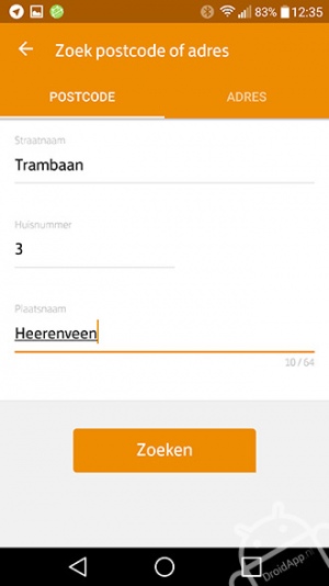 PostNL app 3.6.0: postcode en adres zoeken en internationale leveringen