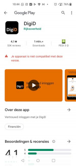 DigiD app niet te downloaden op apparaten met Android 11