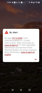 NL-Alert wordt 7 december getest met controlebericht: zo werkt het