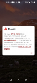 NL-Alert wordt 5 december getest met nieuw controlebericht