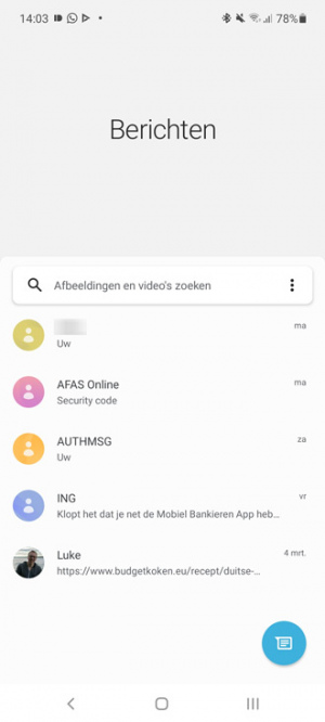 Standaard Android Berichten-app gaat er anders uitzien op Samsung's