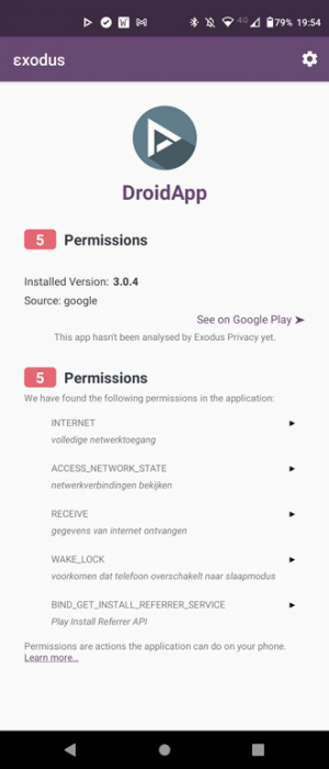 Exodus Privacy app geeft je snel inzicht in machtigingen en (onterechte ...