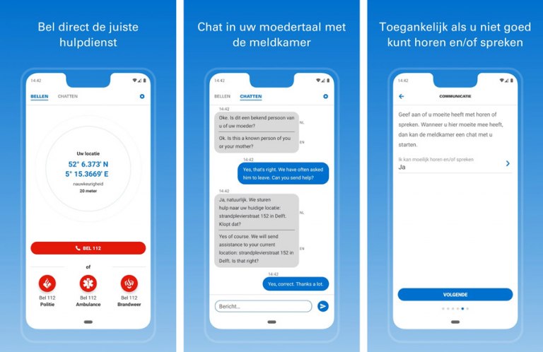Politie brengt 112NL app uit: chatten met de meldkamer