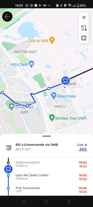 9292 app gaat live locatie van je bus tonen