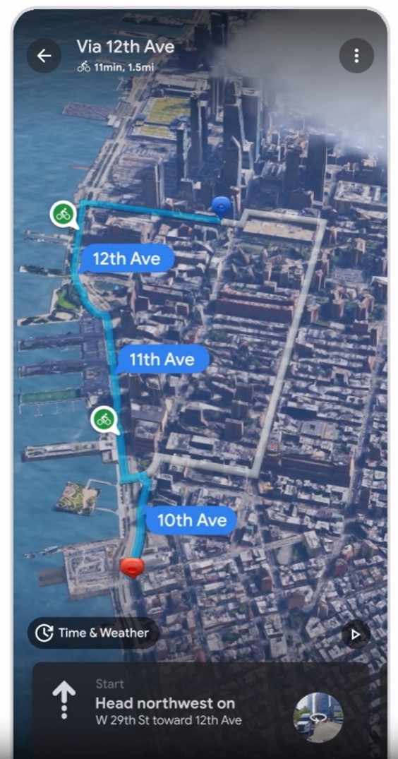 Google Maps introduceert AI gebaseerde 'Immersive View' voor routes