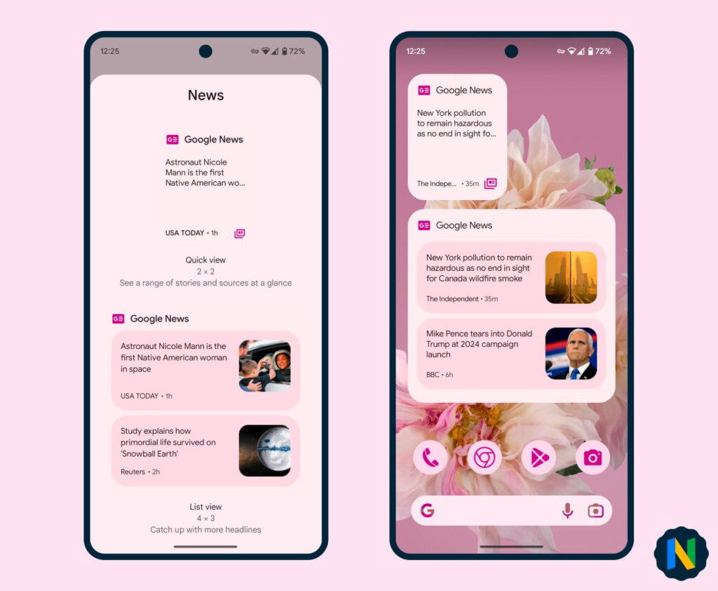 Google Nieuws: dit zijn de nieuwe Material You-widgets voor Android