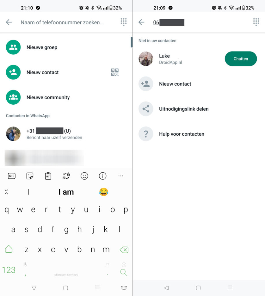 WhatsApp laat je makkelijker met niet opgeslagen nummers appen