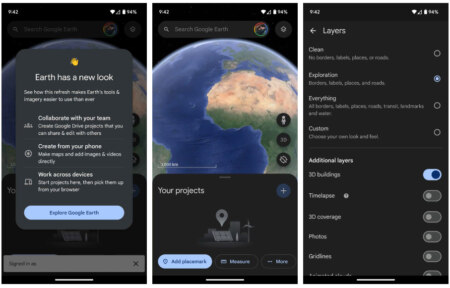 Google Earth voor Android in nieuw jasje: grote update met nieuw design