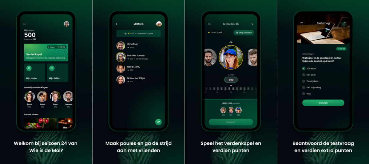 Wie is de Mol app bijgewerkt voor 2024 met nieuwe opties en poules