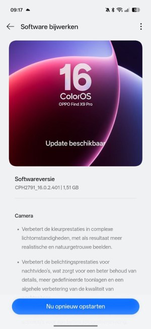 Oppo rolt grote update uit voor Find X9 Pro met camera-verbeteringen