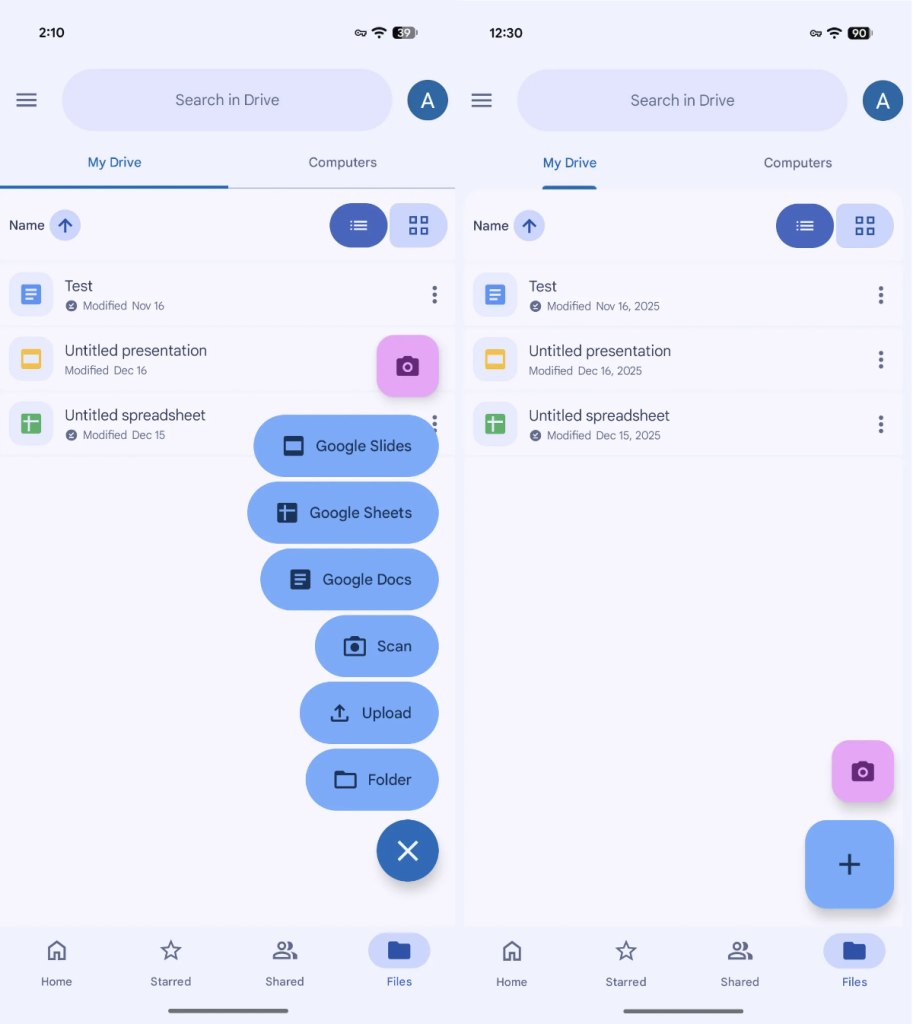 Google Drive-app voor Android krijgt volledig Material 3 Expressive-design